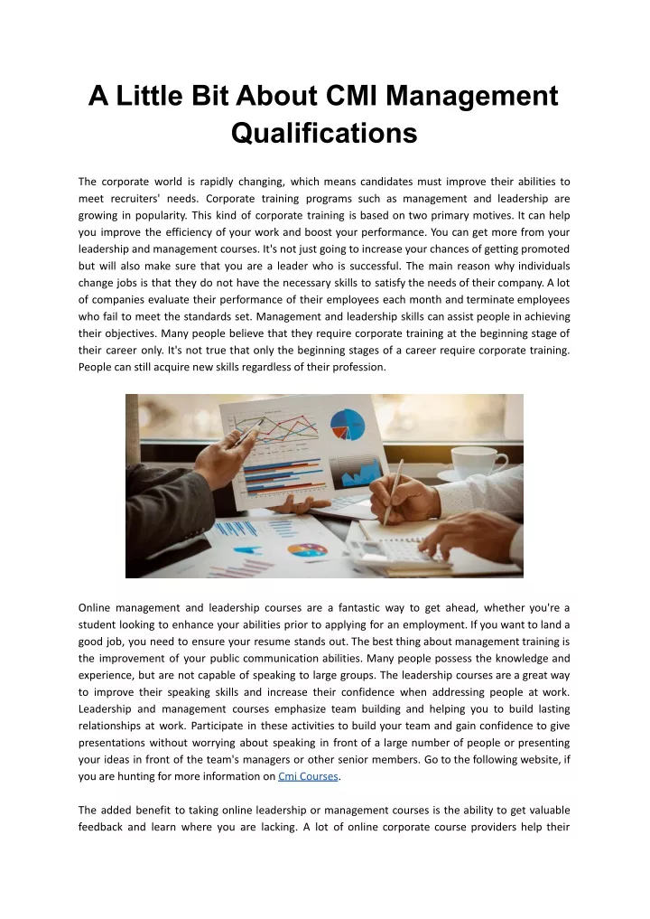 PPT - A-Little-Bit-About-CMI-Management-Qualifications PowerPoint ...