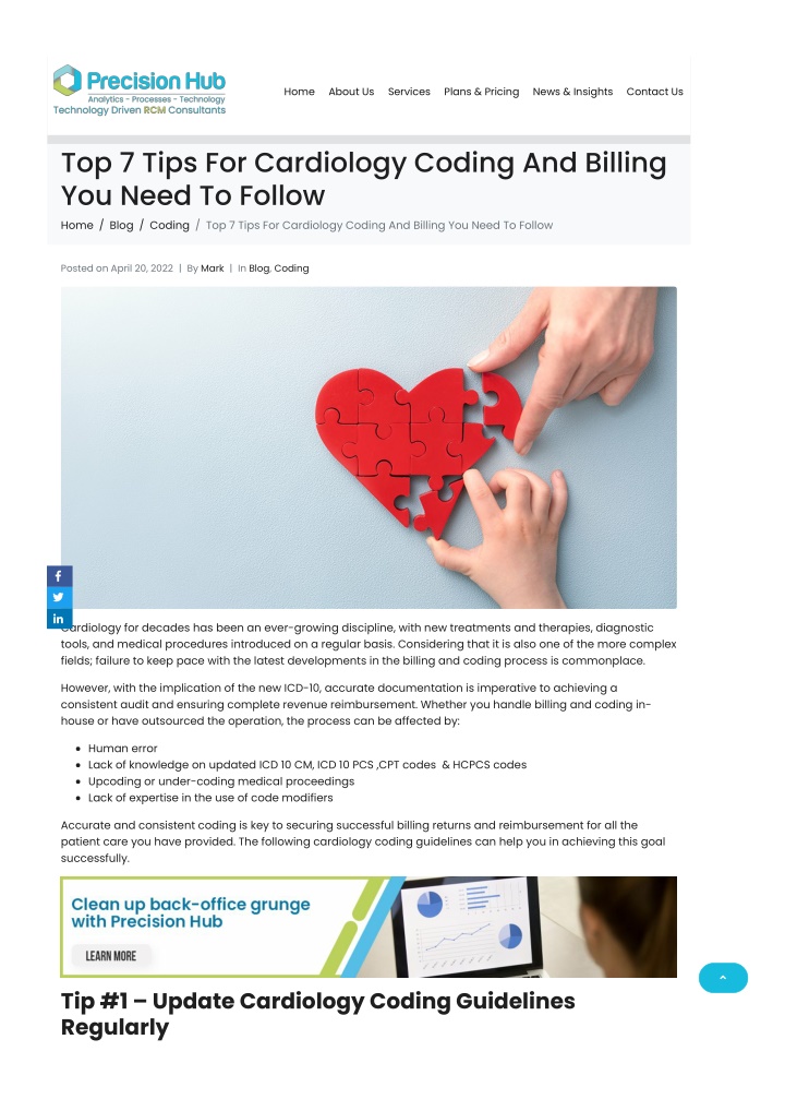 PPT - Top 7 Tips For Cardiology Coding And Billing You Need To Follow ...