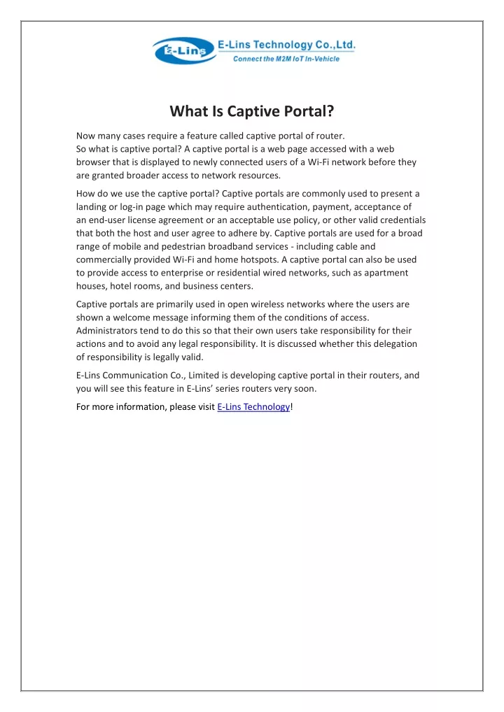PPT - What Is Captive Portal? PowerPoint Presentation, free download ...