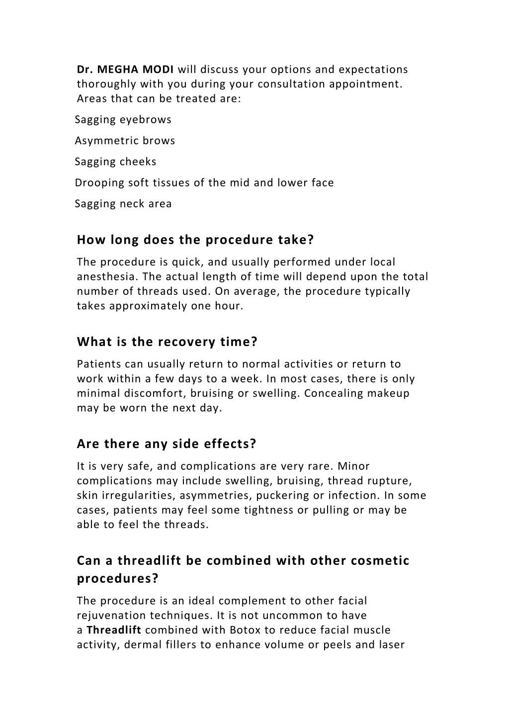 PPT - Thread Lift Treatment in Vasundhara by Dr. Megha Modi at ...