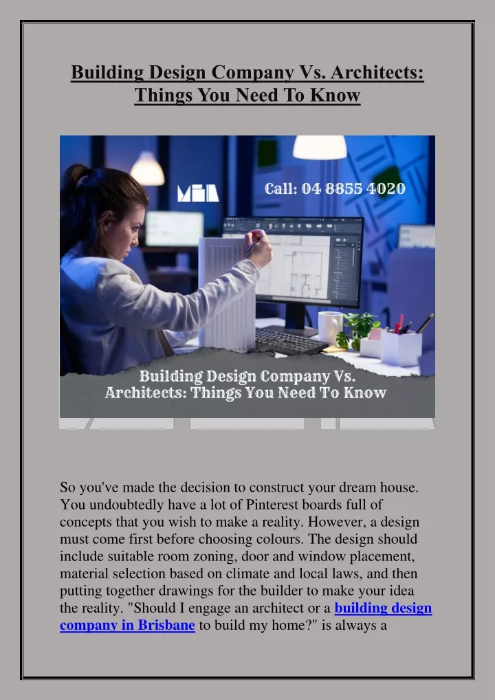 PPT - Building Design Company Vs. Architects: Things You Need To Know ...