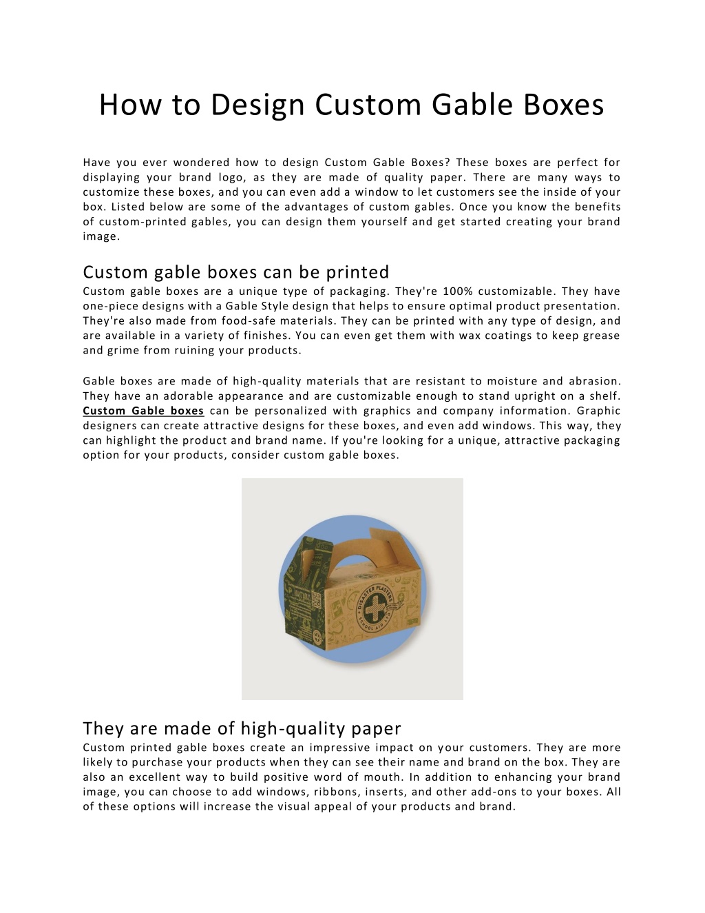 PPT - How to Design Custom Gable Boxes PowerPoint Presentation, free ...