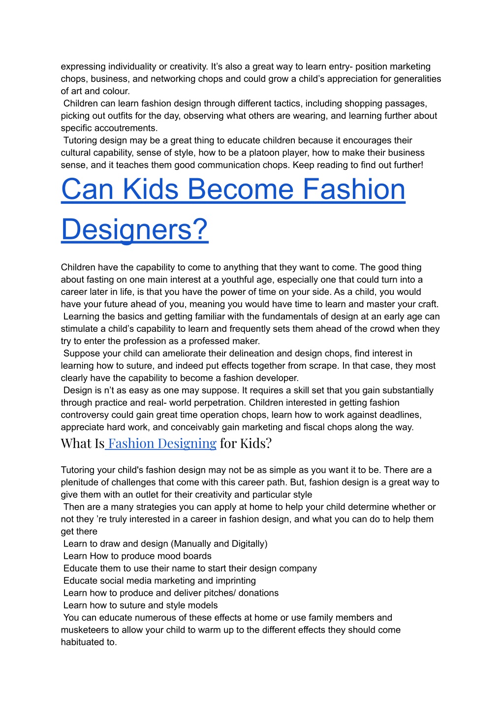 PPT - 3 tips for teaching your child to be a fashion designer ...