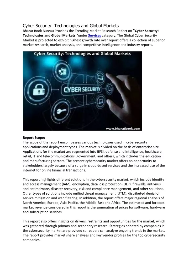 PPT - Cyber Security Technologies and Global Markets PowerPoint ...