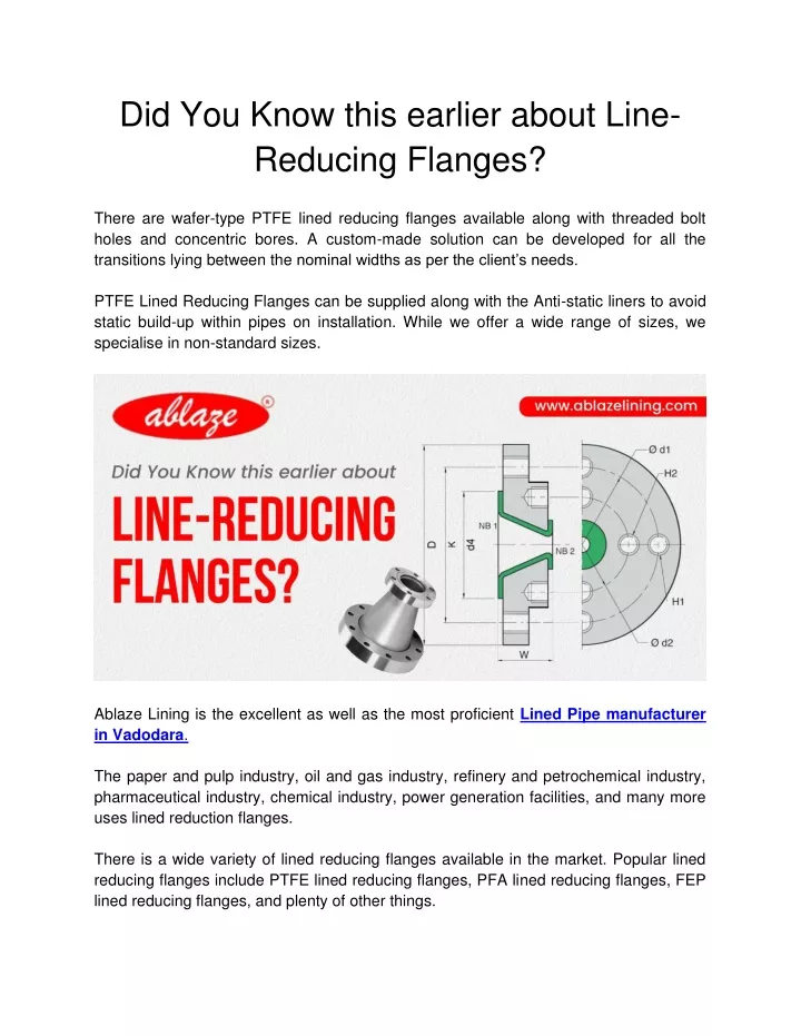 PPT - Ablaze Lining - Did You Know this earlier about Line-Reducing ...