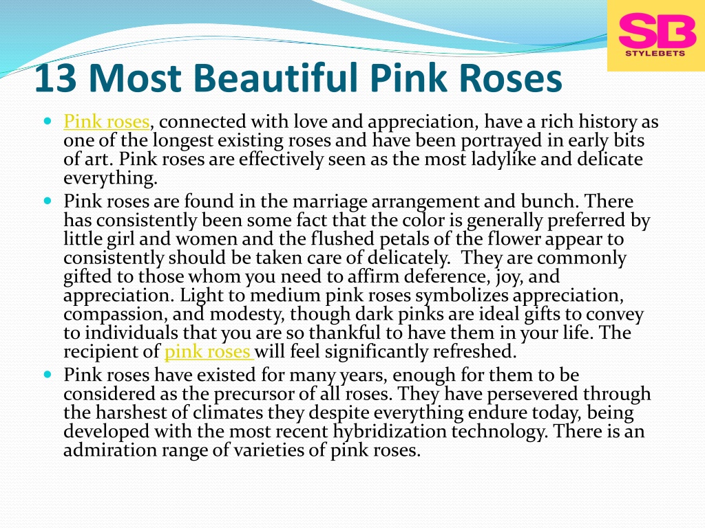 PPT - How much does it cost to buy pink roses? PowerPoint Presentation ...