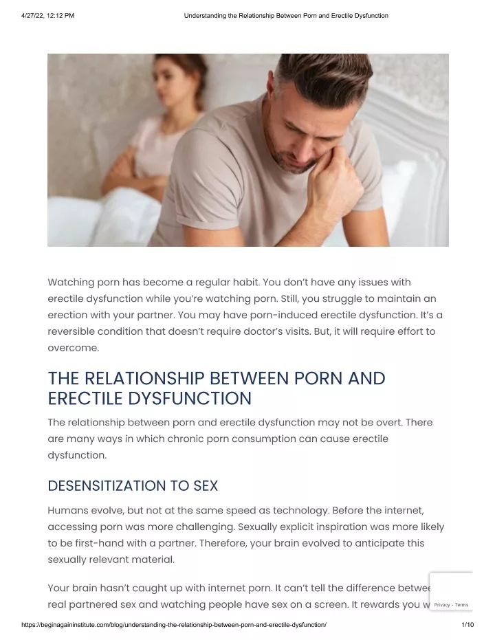 PPT - Understanding the relationship between porn and erectile dysfunction PowerPoint ...