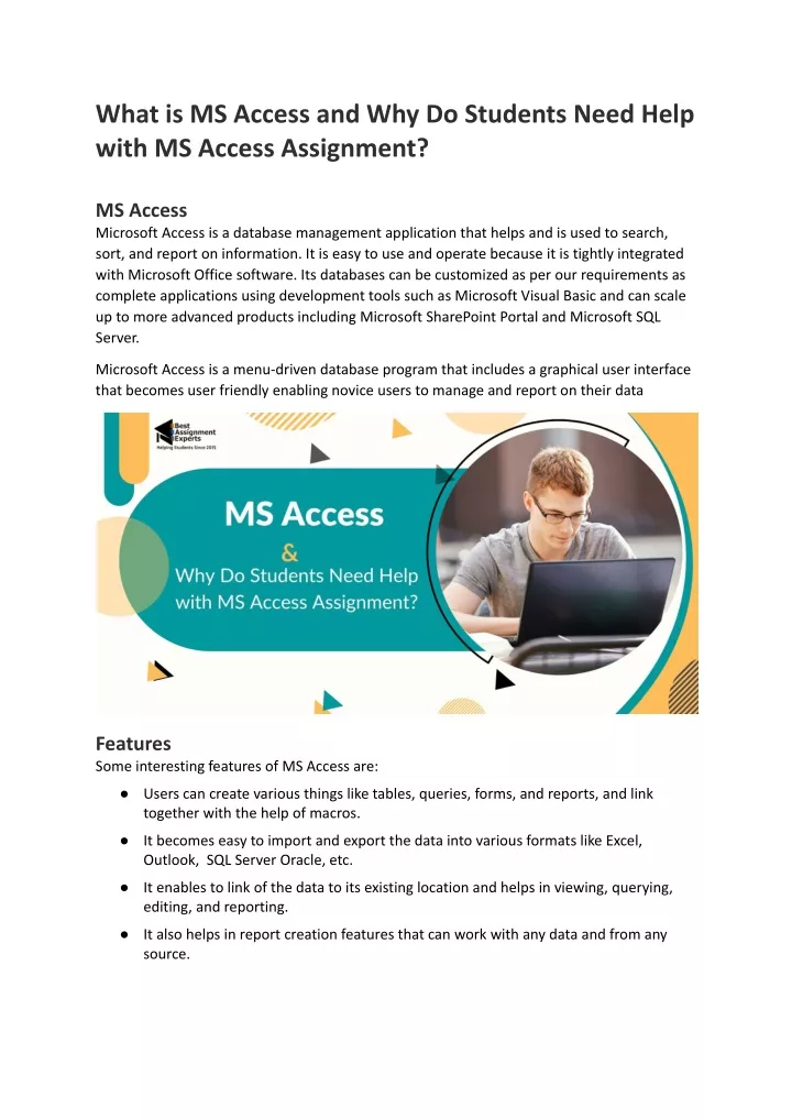 PPT - What is MS Access and Why Do Students Need Help with MS Access Assignment? PowerPoint ...