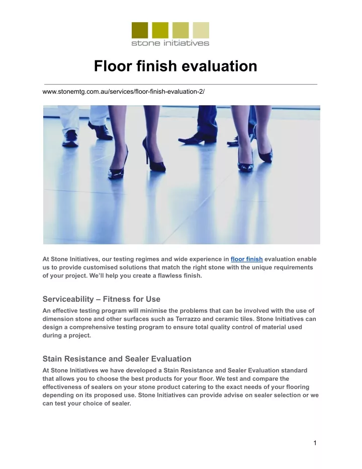 PPT - Floor finish evaluation PowerPoint Presentation, free download ...