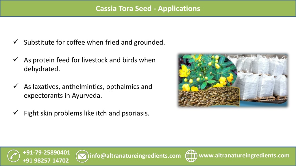 PPT - AltraNature - Manufacturer and Exporter of Guar Gum & Cassia Tora ...