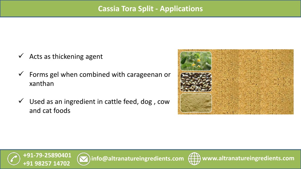 PPT - AltraNature - Manufacturer and Exporter of Guar Gum & Cassia Tora ...