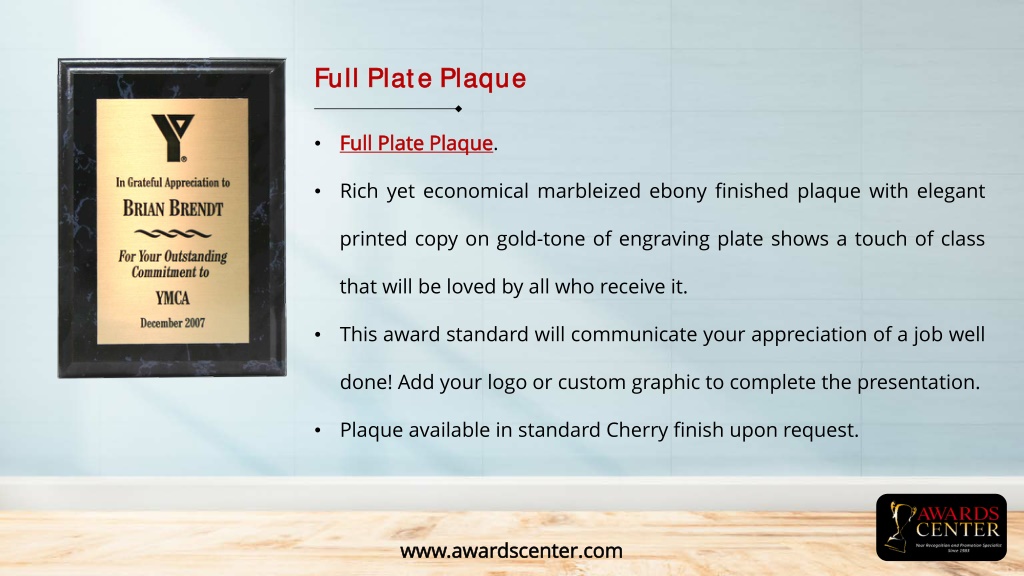 PPT - Awards Center Present Series of Plaques PowerPoint Presentation ...