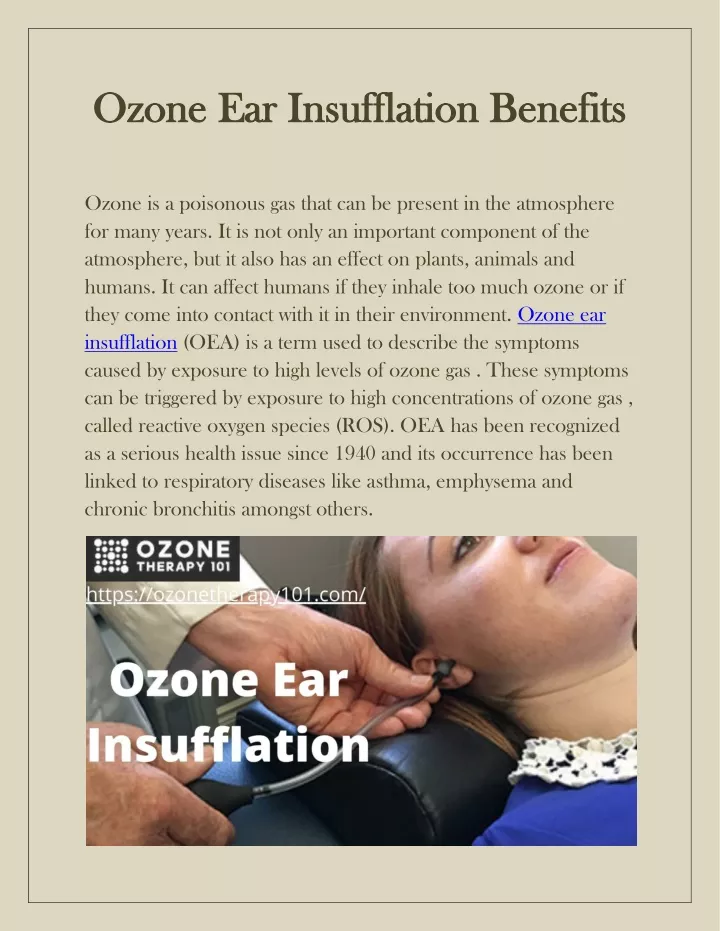 PPT - Ozone Ear Insufflation Benefits PowerPoint Presentation, free ...