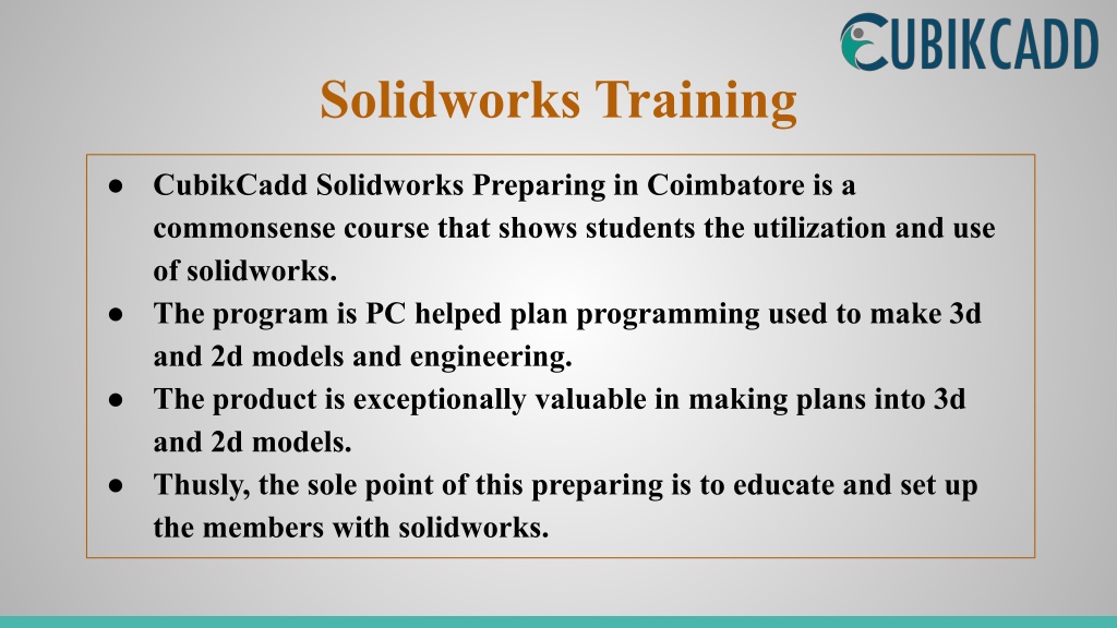 PPT - SolidWorks - Cad PowerPoint Presentation, free download - ID:11306463