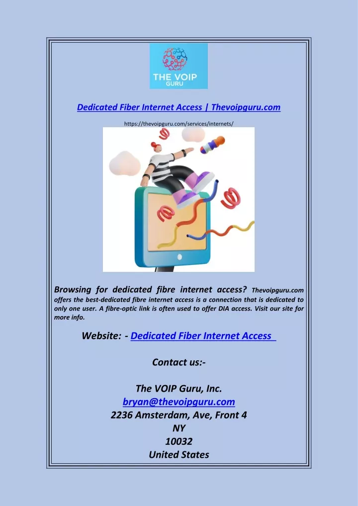 PPT - Dedicated Fiber Internet Access Thevoipguru.com PowerPoint ...