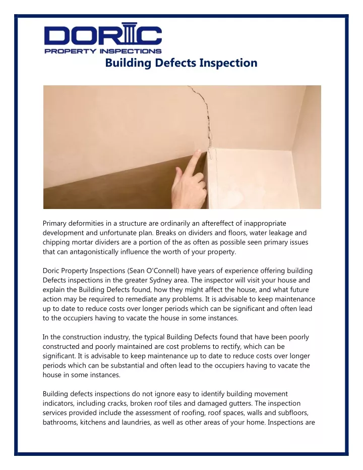 PPT - Building Defects Inspection PowerPoint Presentation, free ...