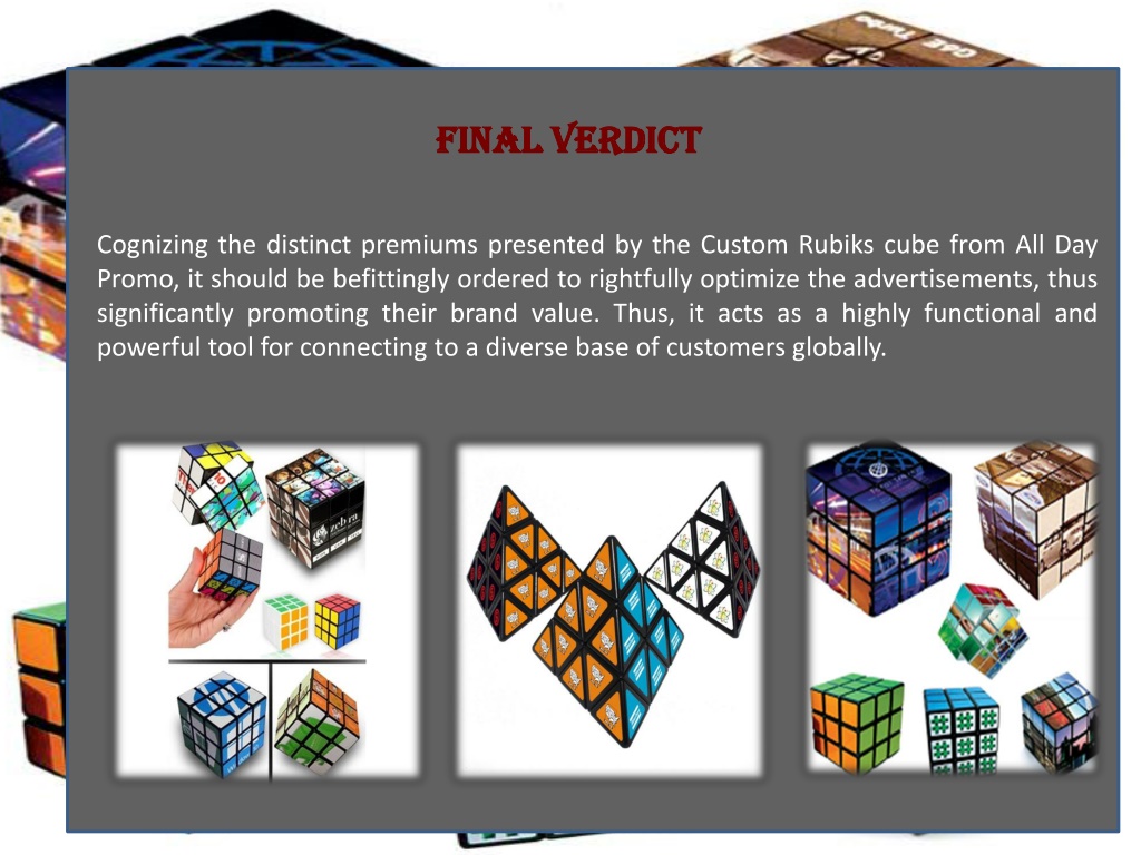 PPT - Find Custom Rubiks cube as an effective visual marketing medium ...
