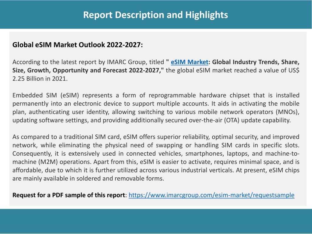 PPT - eSIM Market PDF | Growth | Trends | Forecast to 2022-2027 ...