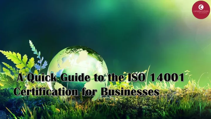 PPT - A Quick Guide to the ISO 14001 Certification for Businesses ...