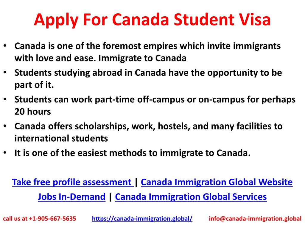 PPT - Canada Student Visa | Canada Immigration Global PowerPoint ...