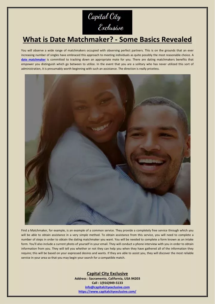 PPT - What is Date Matchmaker Some Basics Revealed PowerPoint ...