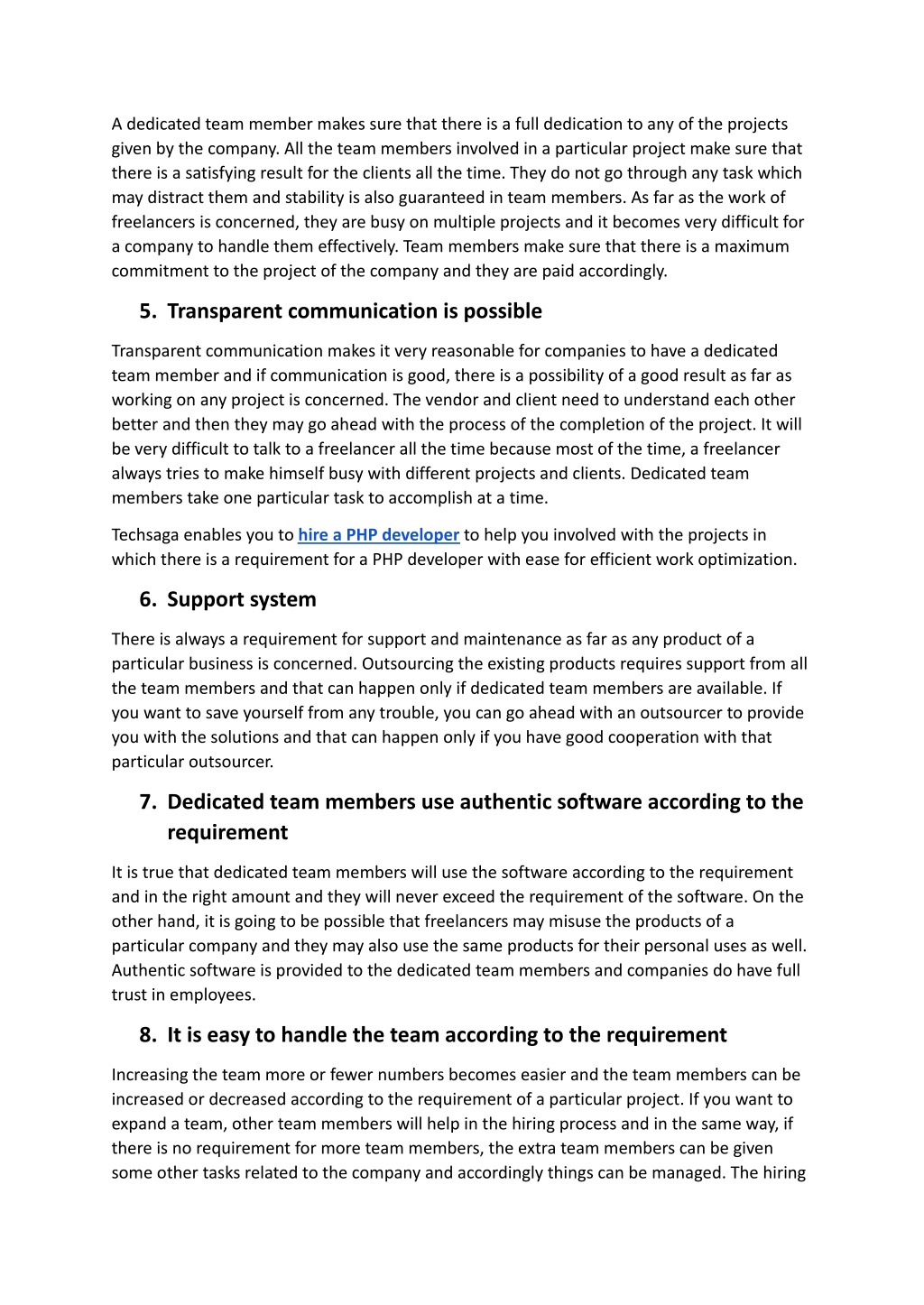 PPT - 8 Reasons to Hire a Dedicated Development Team Instead of ...