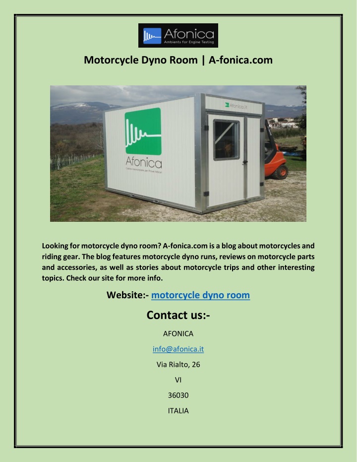 PPT - Motorcycle Dyno Room | A-fonica.com PowerPoint Presentation, free ...