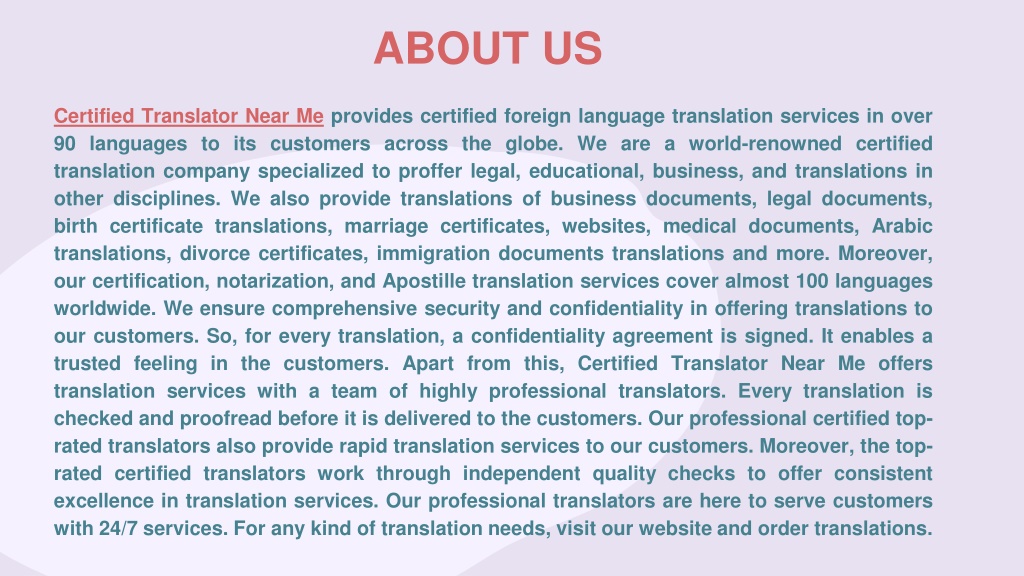PPT - Certified Translator Near Me: Certified Translation USA ...