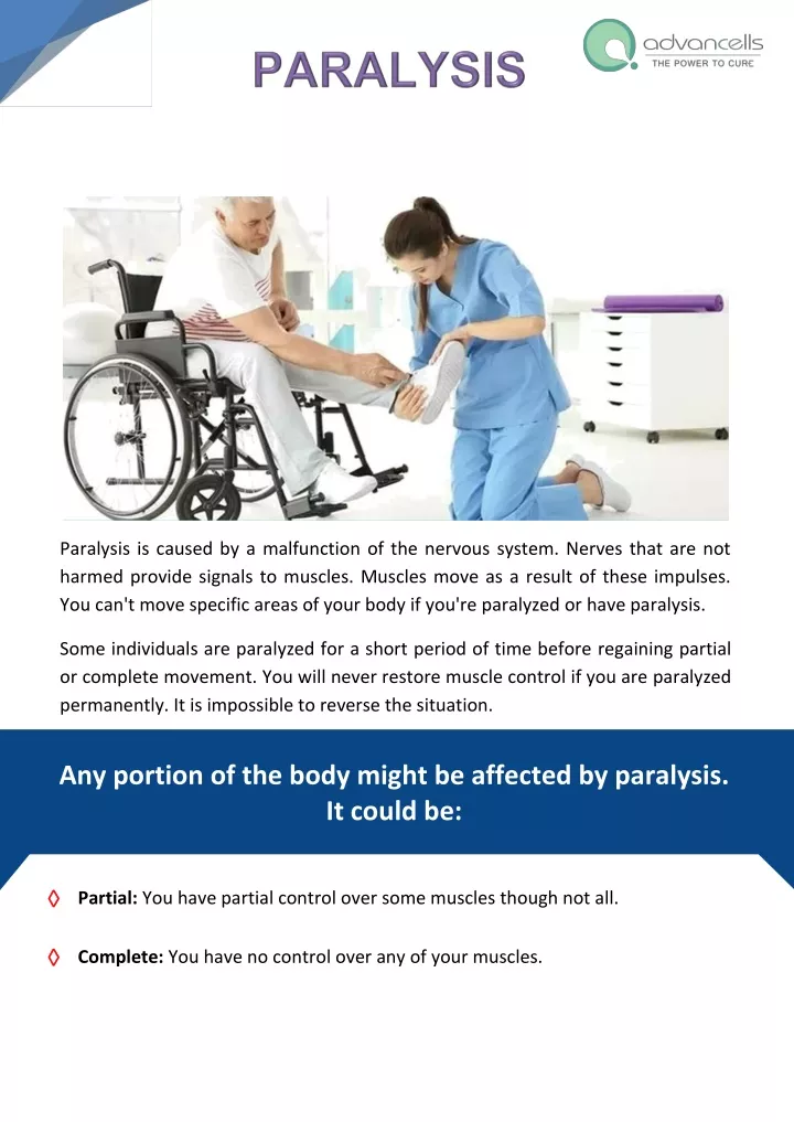 PPT - Paralysis Causes, Symptoms, and Treatment PowerPoint Presentation ...