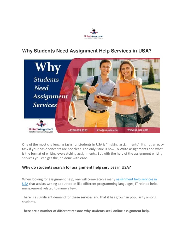 PPT - Why Students Need Assignment Help Services in USA PowerPoint ... PPT - Why Students Need Assignment Help Services in USA PowerPoint ...