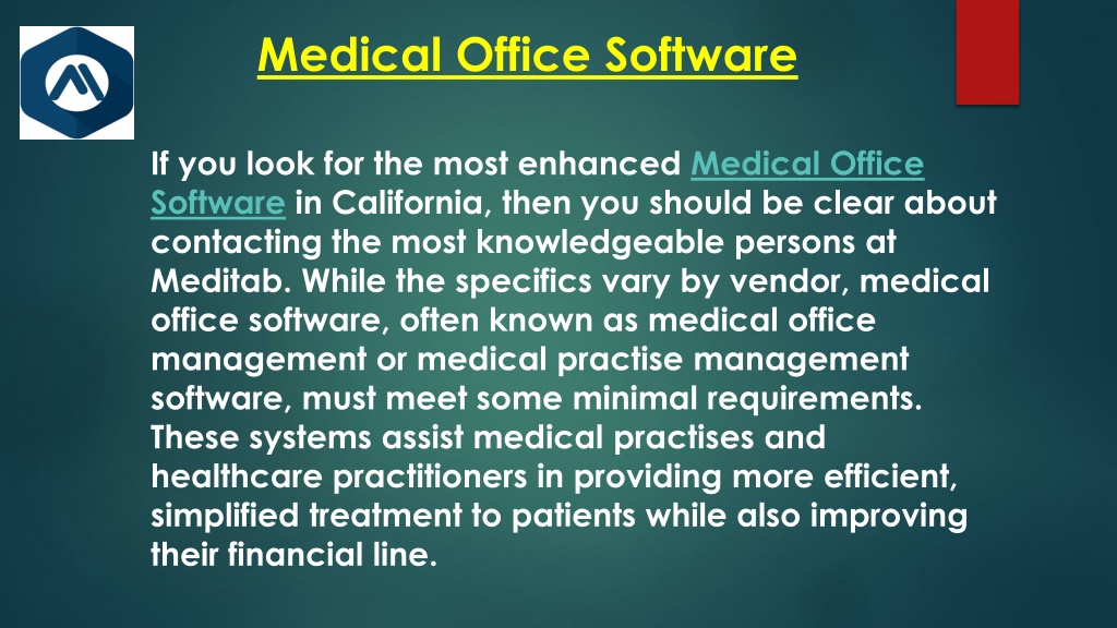 PPT - One of the best Medical Office Software Provider in California ...