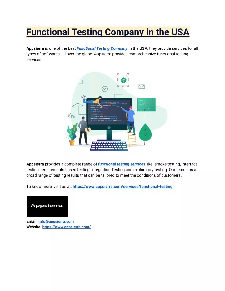 PPT - Functional Testing Company in the USA PowerPoint Presentation ...
