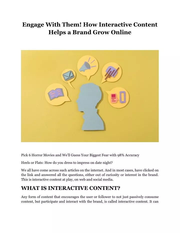 PPT - Engage With Them! How Interactive Content Helps a Brand Grow ...