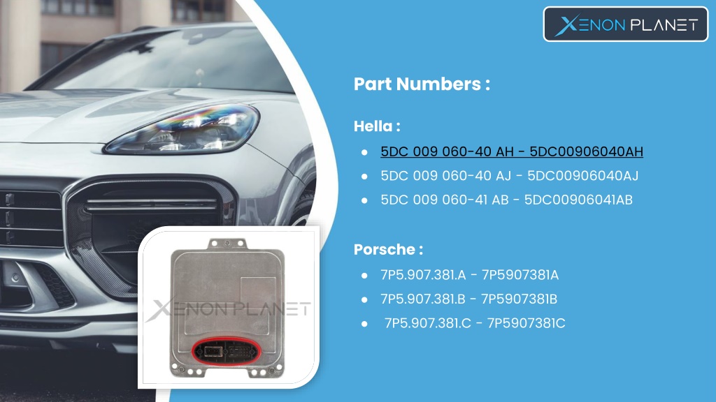 PPT - Porsche 7P5907381C Steuergerat Xenon Ballast PowerPoint ...
