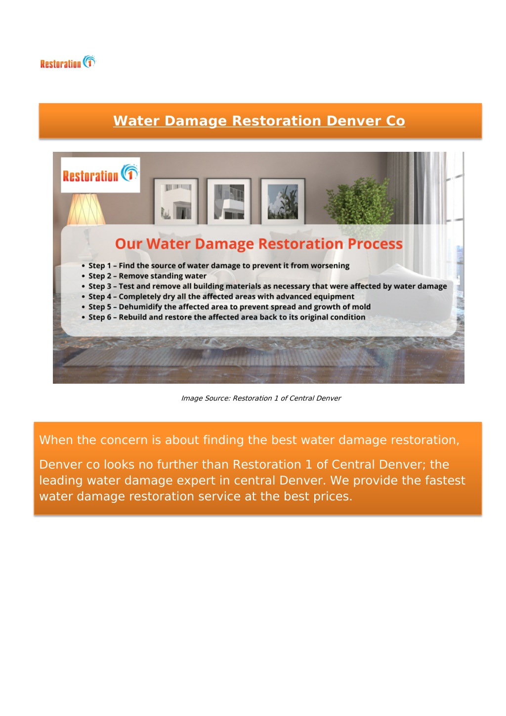 PPT - Water Damage Restoration Englewood Co | Restoration 1 of Central ...