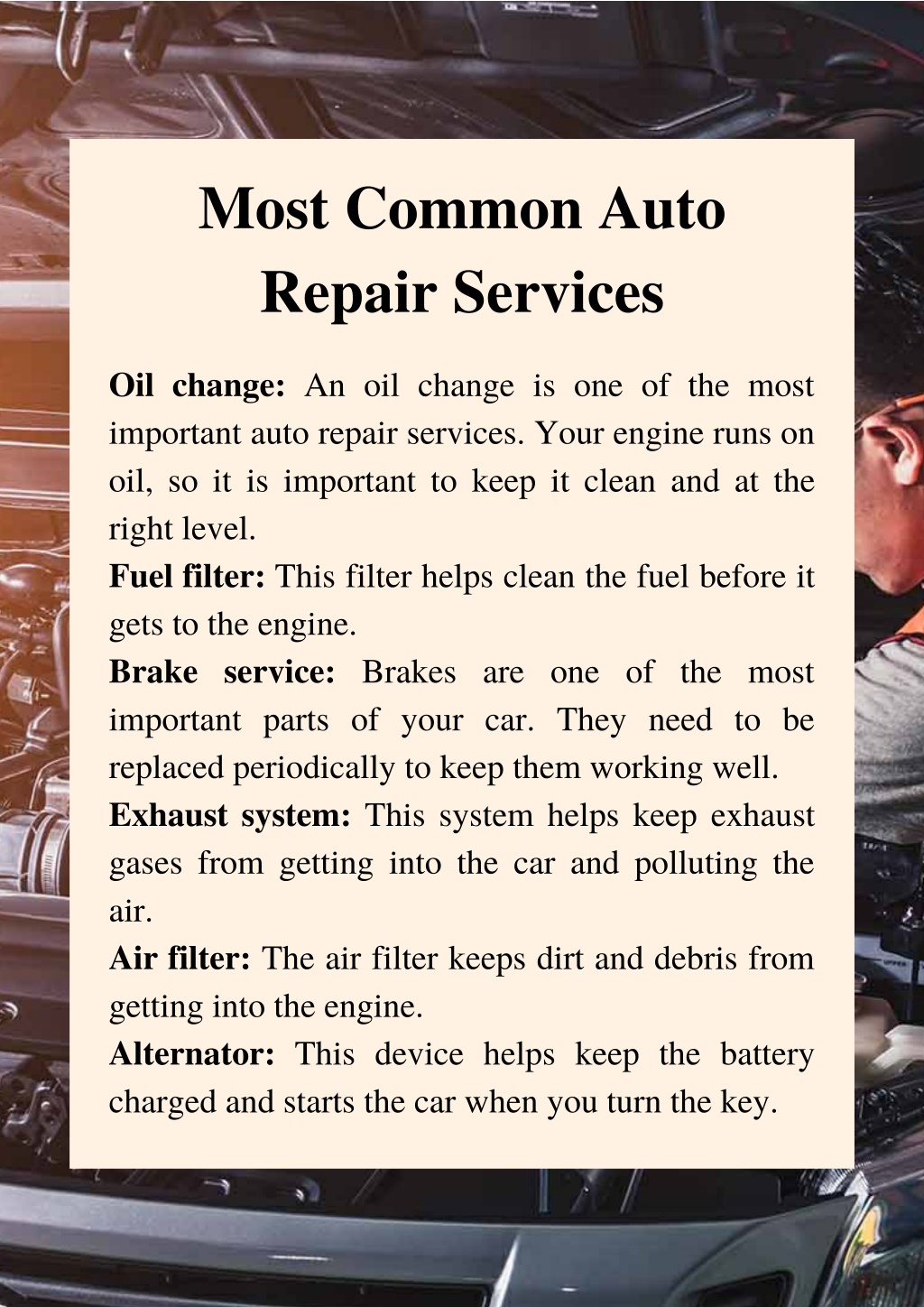 PPT - The Best Auto Repair Services Provided in Mississauga PowerPoint ...