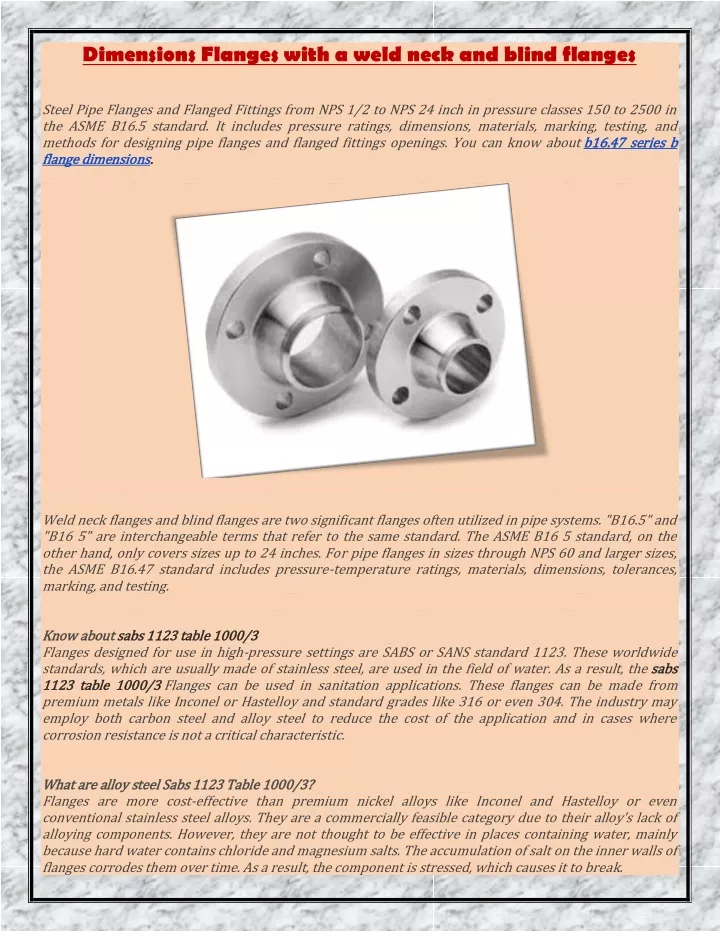 PPT - Dimensions Flanges with a weld neck and blind flanges PowerPoint ... PPT - Dimensions Flanges with a weld neck and blind flanges PowerPoint ...