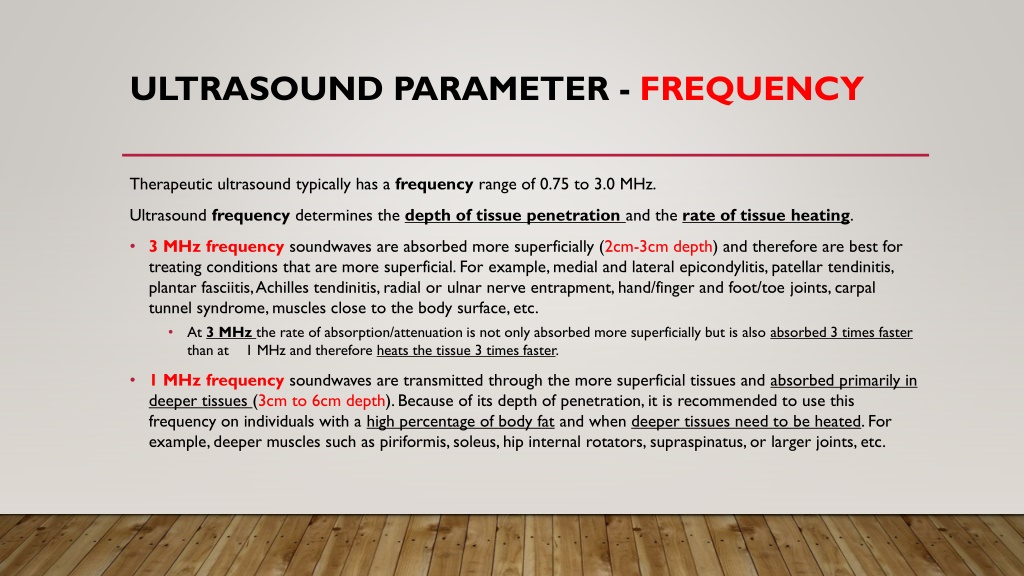 PPT - Therapeutic Ultrasound: A Compliment to Musculoskeletal ...