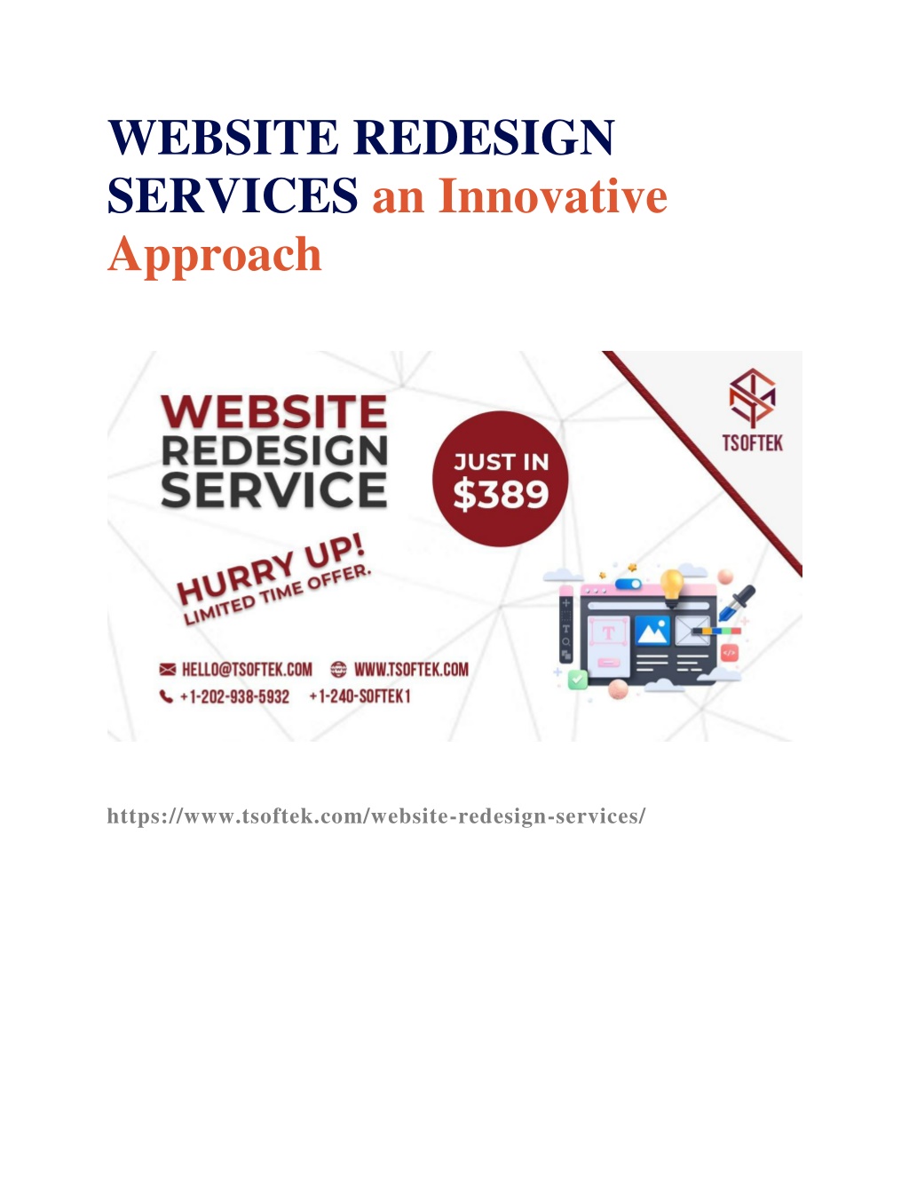 PPT - WEBSITE REDESIGN SERVICES tsoftek PowerPoint Presentation, free ...