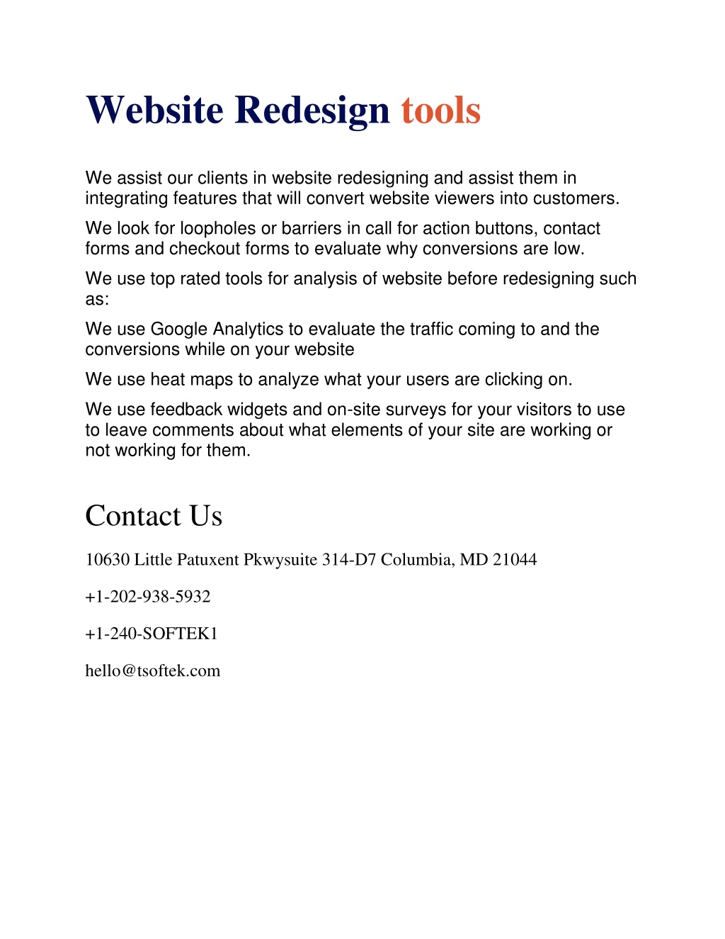 PPT - WEBSITE REDESIGN SERVICES tsoftek PowerPoint Presentation, free download - ID:11325356