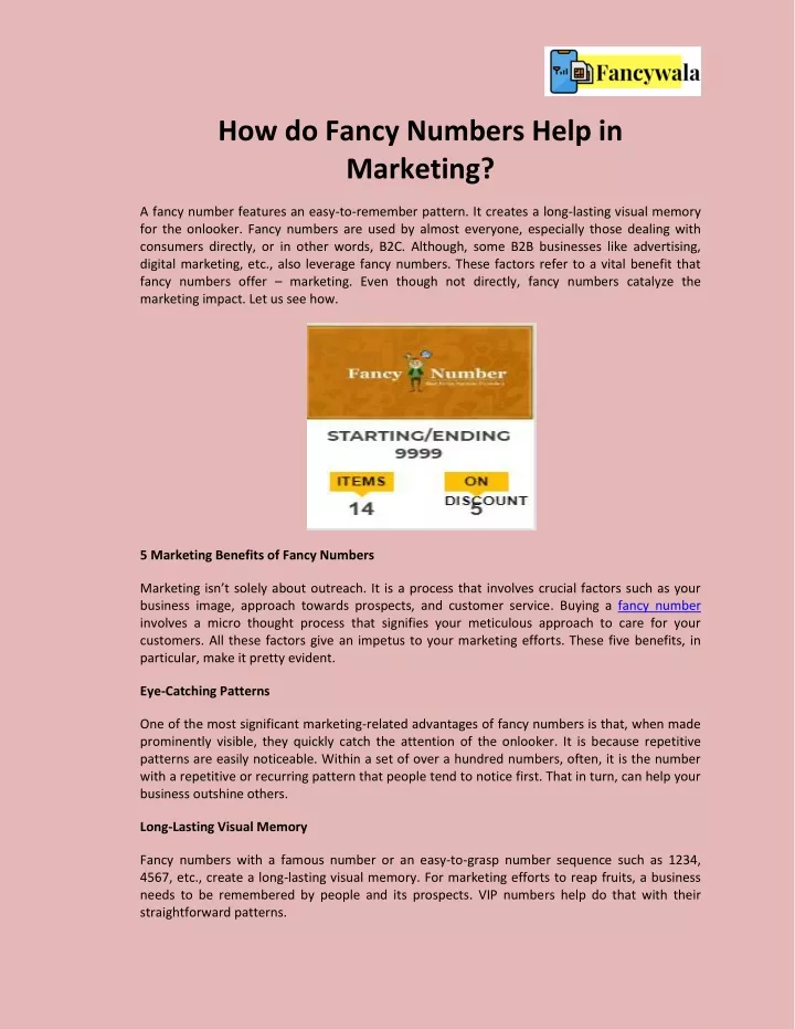 PPT - How do Fancy Numbers Help in Marketing? PowerPoint Presentation ...