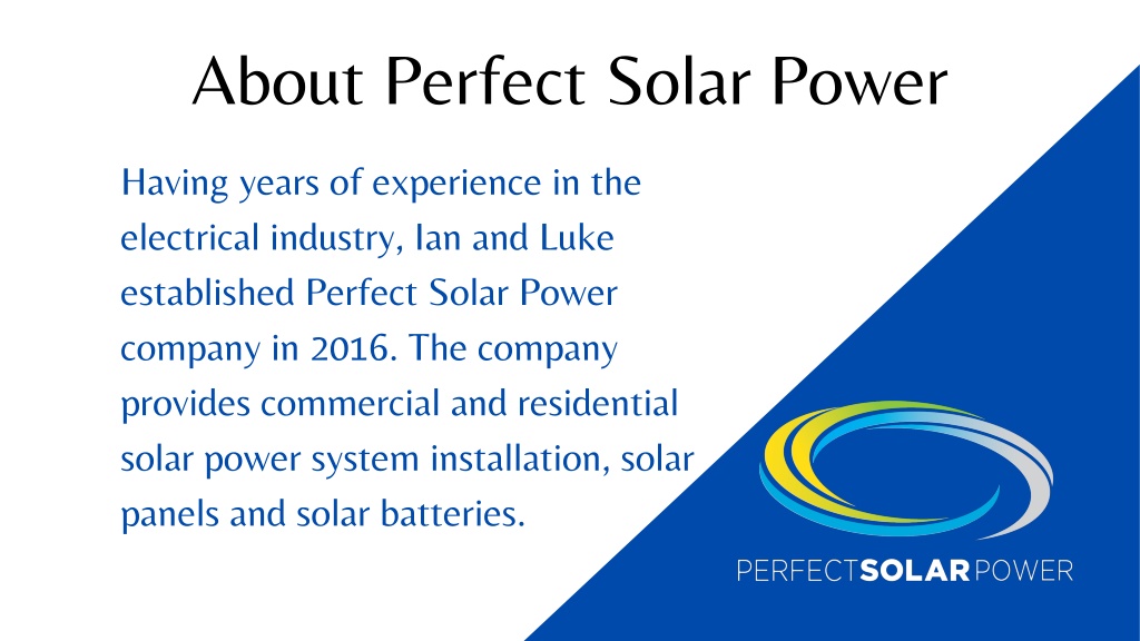 PPT - Solar Panels For Business Premises - Perfect Solar Power Sydney ...