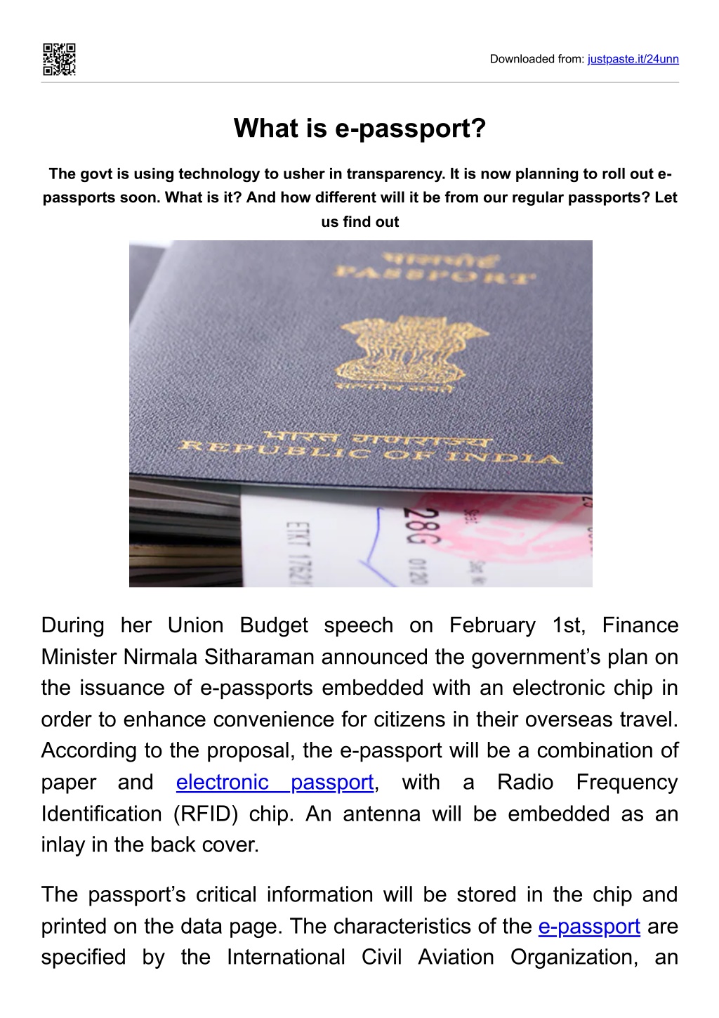 PPT What Is E passport PowerPoint Presentation Free Download ID