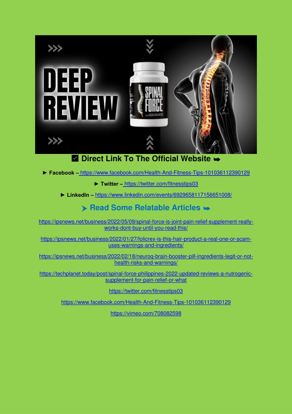 PPT - Spinal Force {Warning Reviews}: Does It Scam Or what? PowerPoint ...