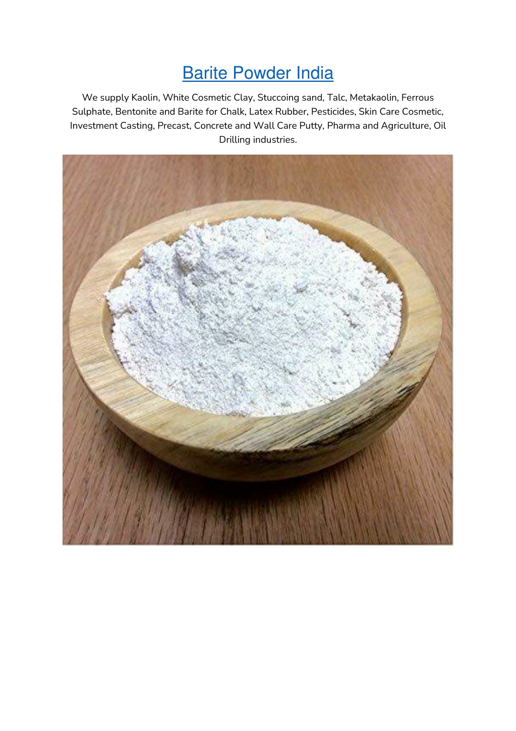 PPT - Barite Powder India PowerPoint Presentation, free download - ID ...