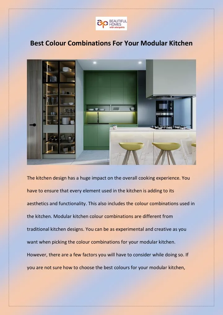 PPT - Best Colour Combinations For Your Modular Kitchen PowerPoint ...