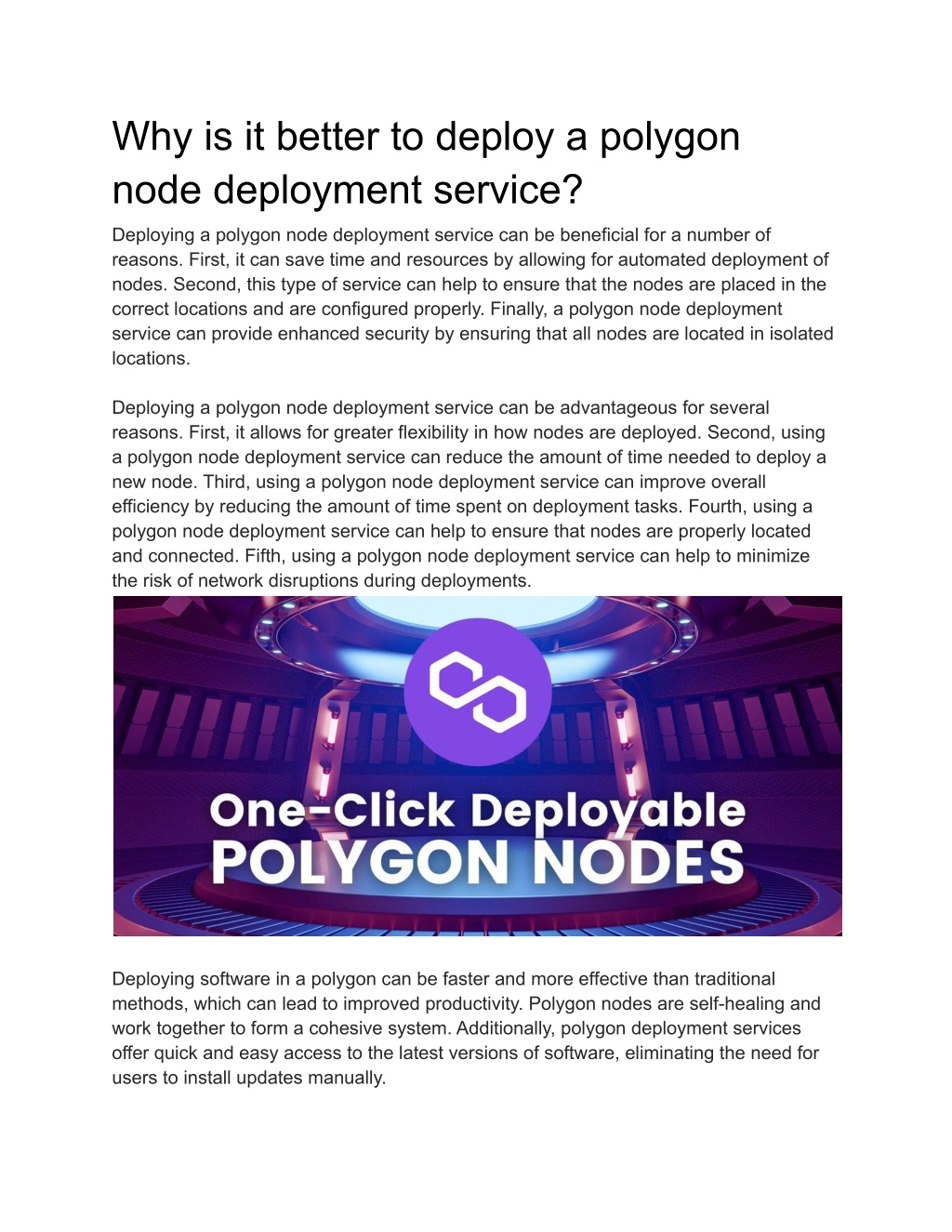 PPT - Why is it better to deploy a polygon node deployment service ... PPT - Why is it better to deploy a polygon node deployment service ...