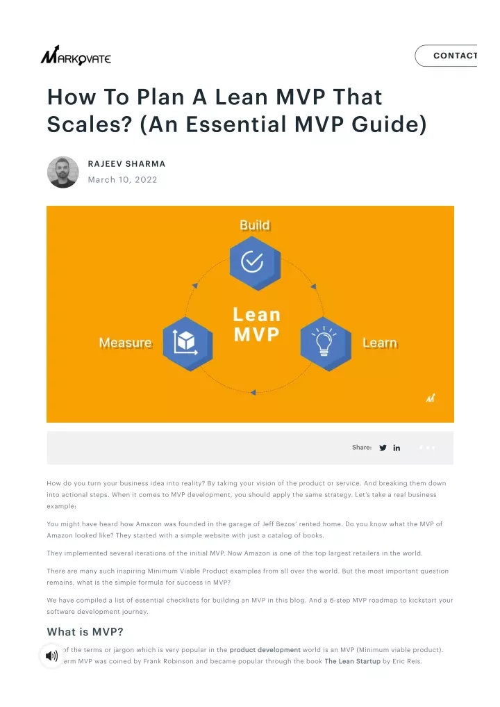 PPT - How To Plan A Lean MVP That Scales? (An Essential MVP Guide ...