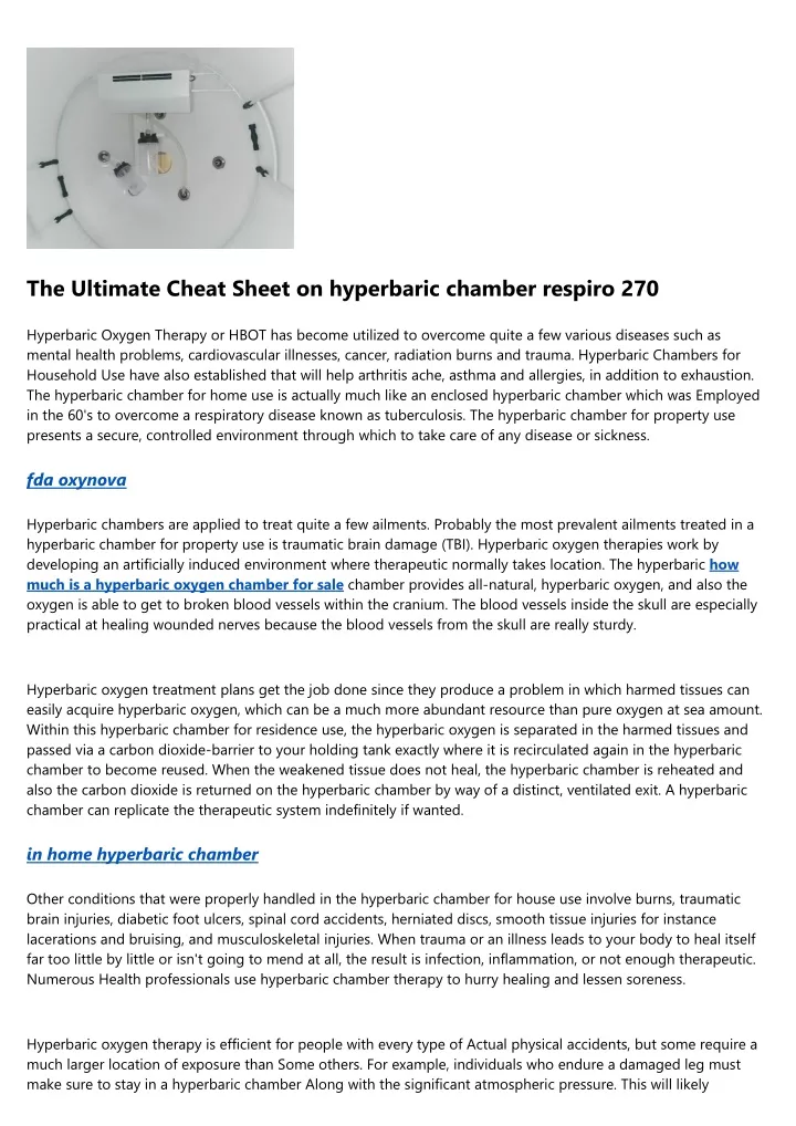 PPT - 20 Questions You Should Always Ask About hyperbaric chamber for ...