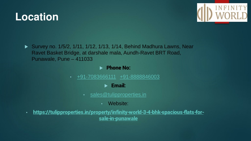 PPT - Premium homes in Punawale at infinity world PowerPoint ...